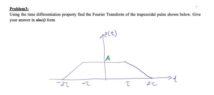 Solved Problem3: Using the time differentiation property | Chegg.com