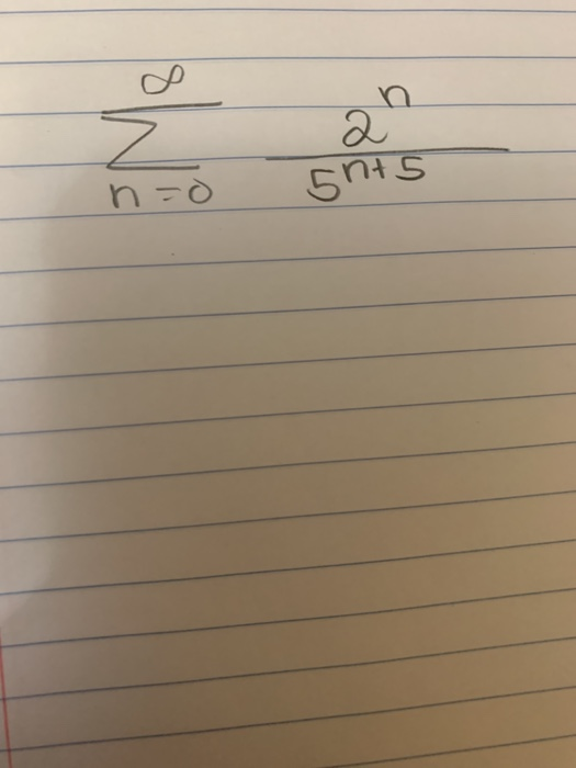 Solved 18 z n=o Ž 2 5n15 | Chegg.com