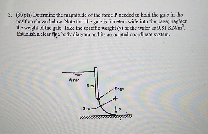 Solved ( 30pts) Determine the magnitude of the force P | Chegg.com
