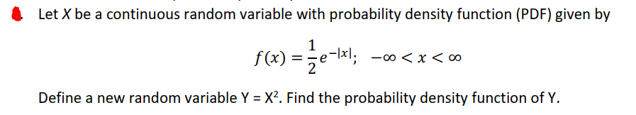 Solved Let x ﻿be a continuous random variable with | Chegg.com