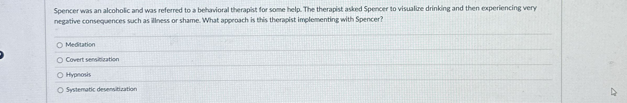 Solved Spencer was an alcoholic and was referred to a | Chegg.com