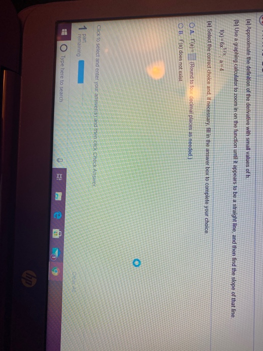 Solved (a) Approximate the definition of the derivative with | Chegg.com