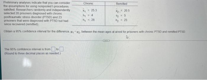 Solved Preliminary analyses indicate that you can consider | Chegg.com