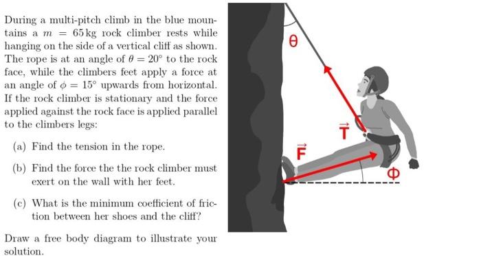 Solved During a multi-pitch climb in the blue mountains a | Chegg.com