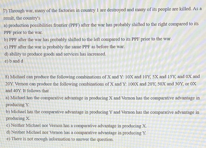 Solved 6) Consider two points on the PPF: point A, at which | Chegg.com