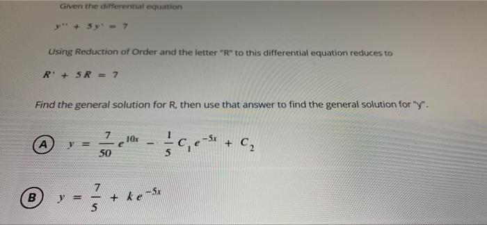 Solved Given the differential equation