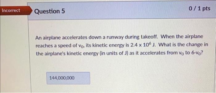 Solved An airplane accelerates down a runway during takeoff. | Chegg.com