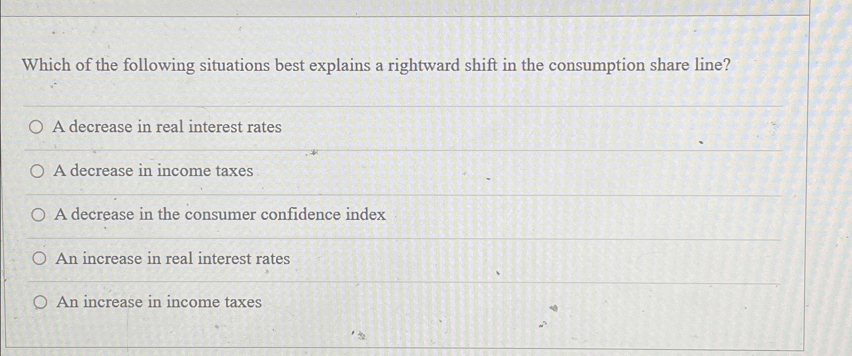Solved Which of the following situations best explains a | Chegg.com