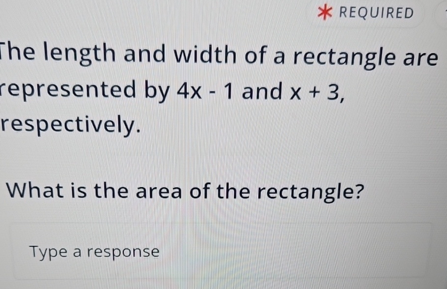 Solved REQUIREDThe length and width of a rectangle are | Chegg.com
