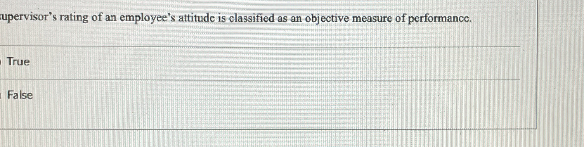 Solved upervisor's rating of an employee's attitude is | Chegg.com