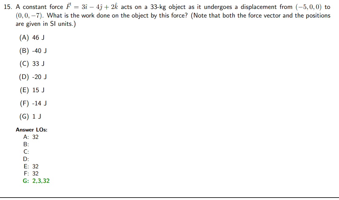 Solved A constant force vec(F)=3hat(ı)-4hat(ȷ)+2hat(k) ﻿acts | Chegg.com
