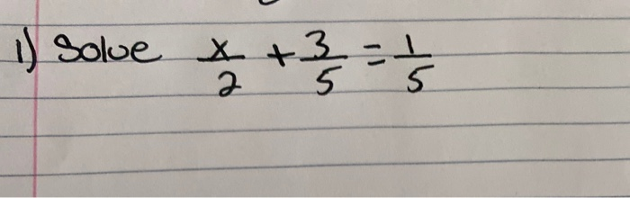 Solved i) Solve x + 3 = 1 / 3 | Chegg.com