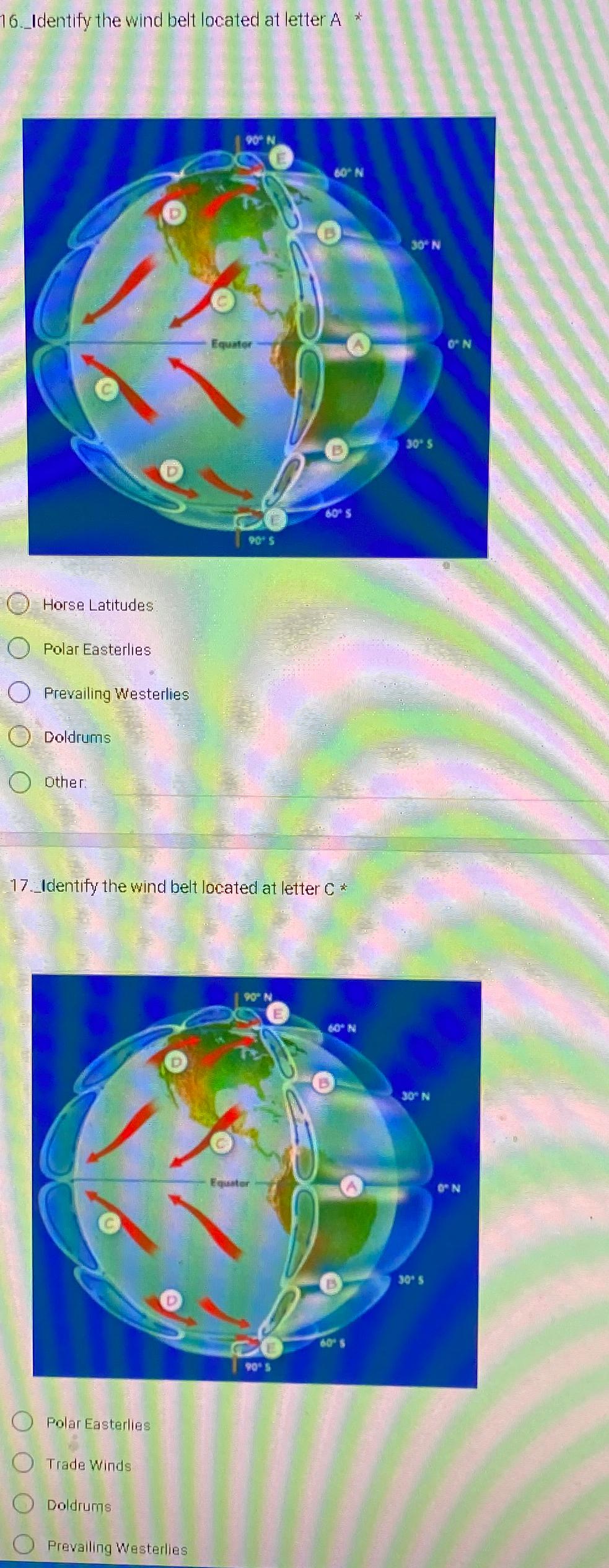 Solved Identify the wind belt located at letter A ?Horse | Chegg.com