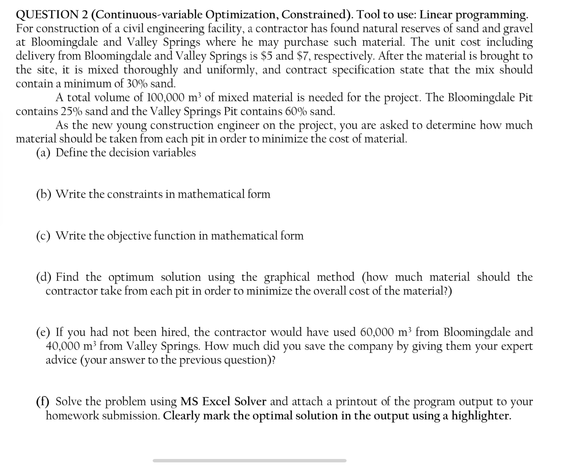 Solved QUESTION 2 (Continuous-variable Optimization, | Chegg.com