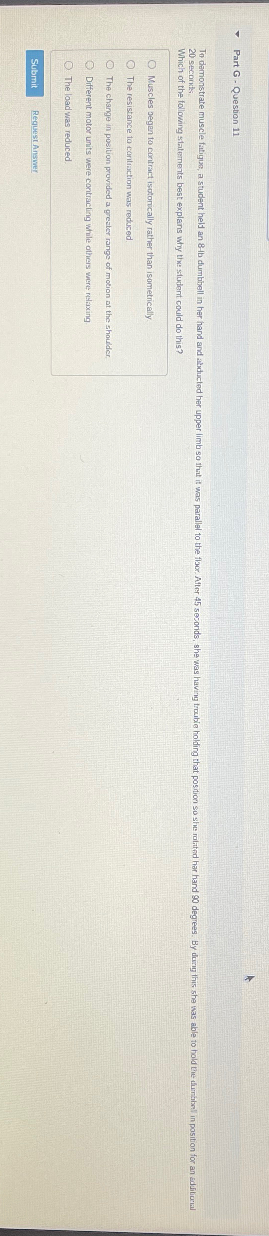 Solved Part G - ﻿Question 11 20 ﻿seconds.Which of the | Chegg.com