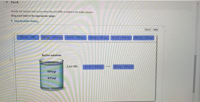 Solved Part B Identify the reaction that occurs when the add | Chegg.com