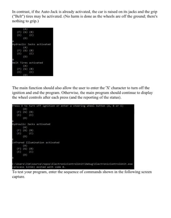 Solved Write a C ++ class to simulate the Electronic Control | Chegg.com