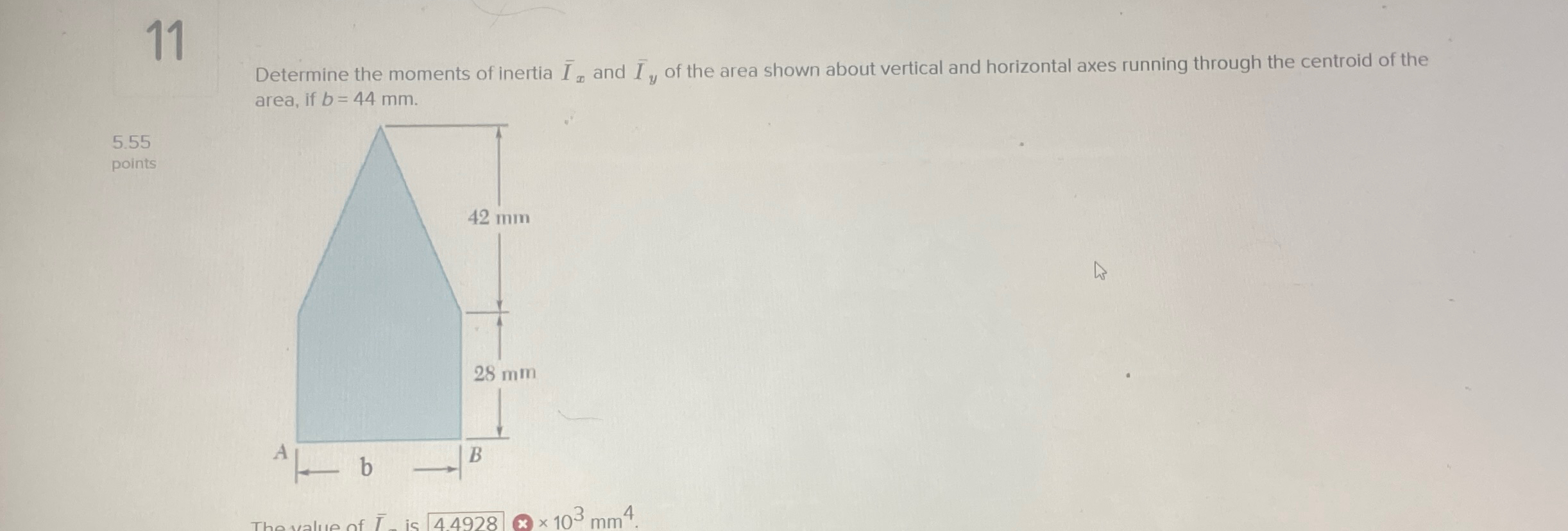 11Determine the moments of inertia ?bar (I)x ﻿and | Chegg.com