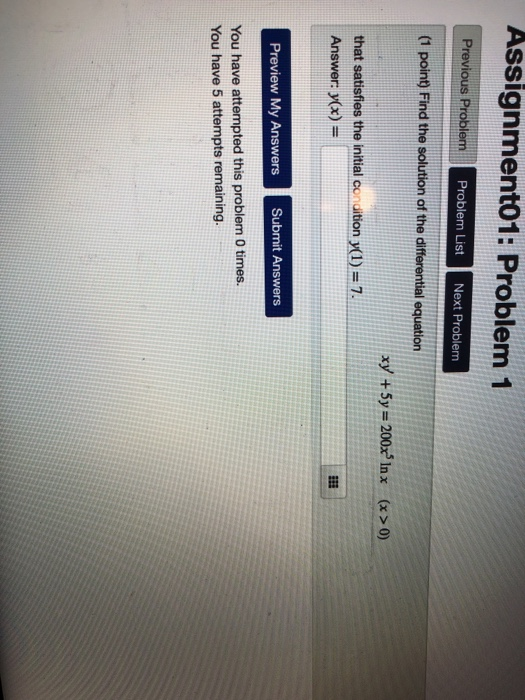 Solved Assignment01: Problem 1 Previous Problem Problem List | Chegg.com