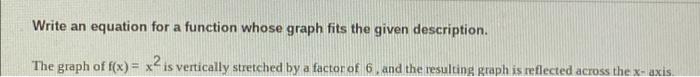 Solved Write an equation for a function whose graph fits the | Chegg.com