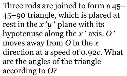 Solved Three rods are joined to form a 45–45–90 triangle, | Chegg.com