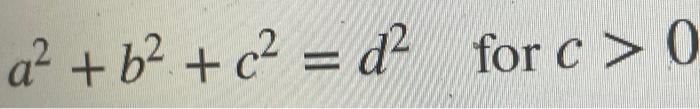 a2+b2+c2=d2 | Chegg.com