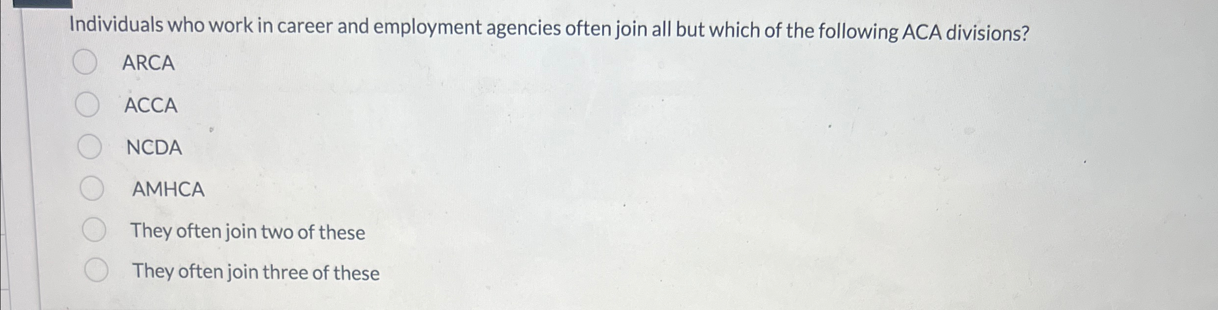 Solved Individuals who work in career and employment | Chegg.com
