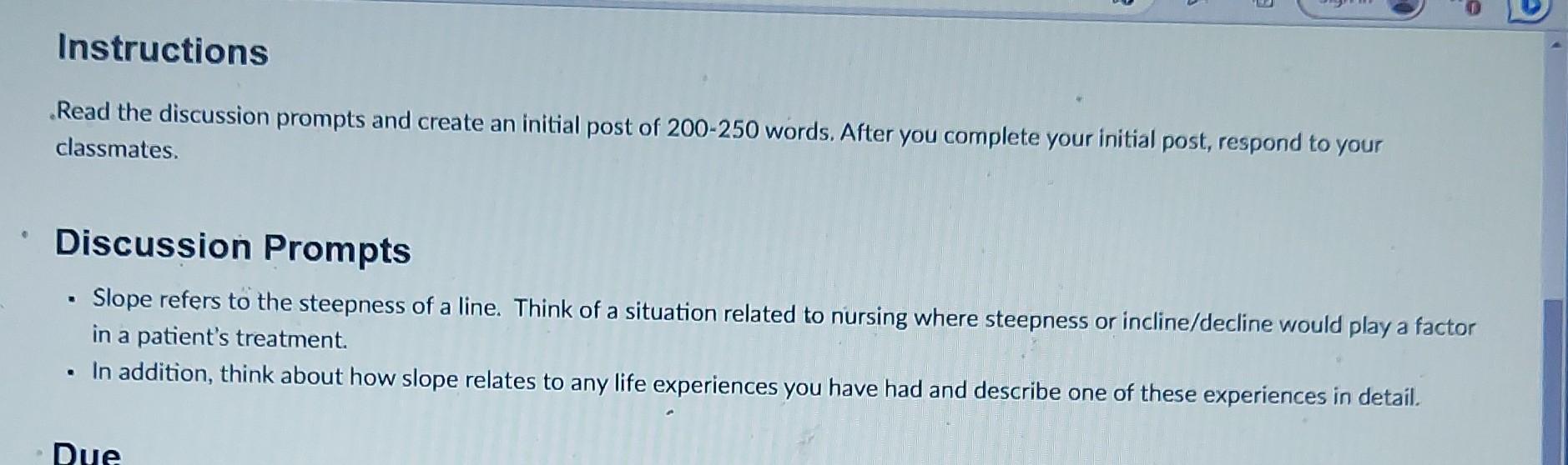 Solved Instructions Read the discussion prompts and create | Chegg.com
