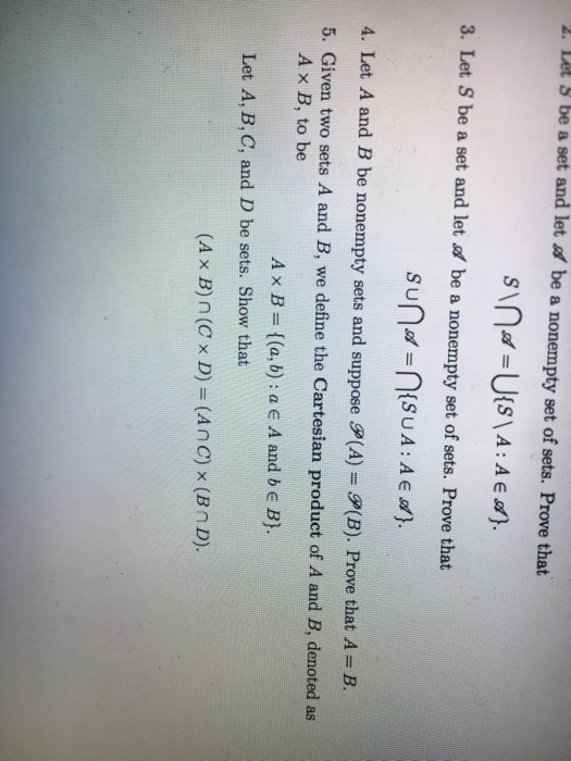 Solved 2. Let S be a set and let & be a nonempty set of | Chegg.com