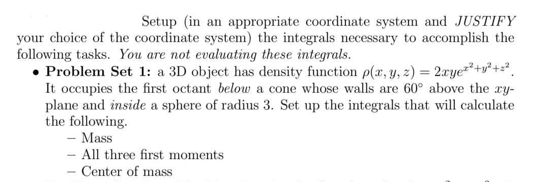 Solved Setup (in an appropriate coordinate system and | Chegg.com