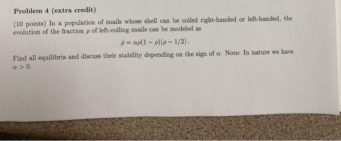 Solved Problem 4 (extra credit) (10 points) In a population | Chegg.com