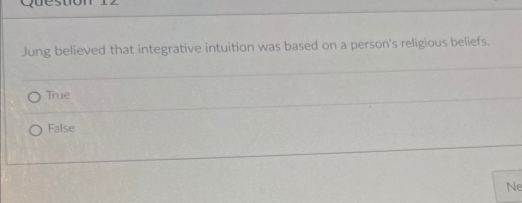 Solved Jung believed that integrative intuition was based on | Chegg.com