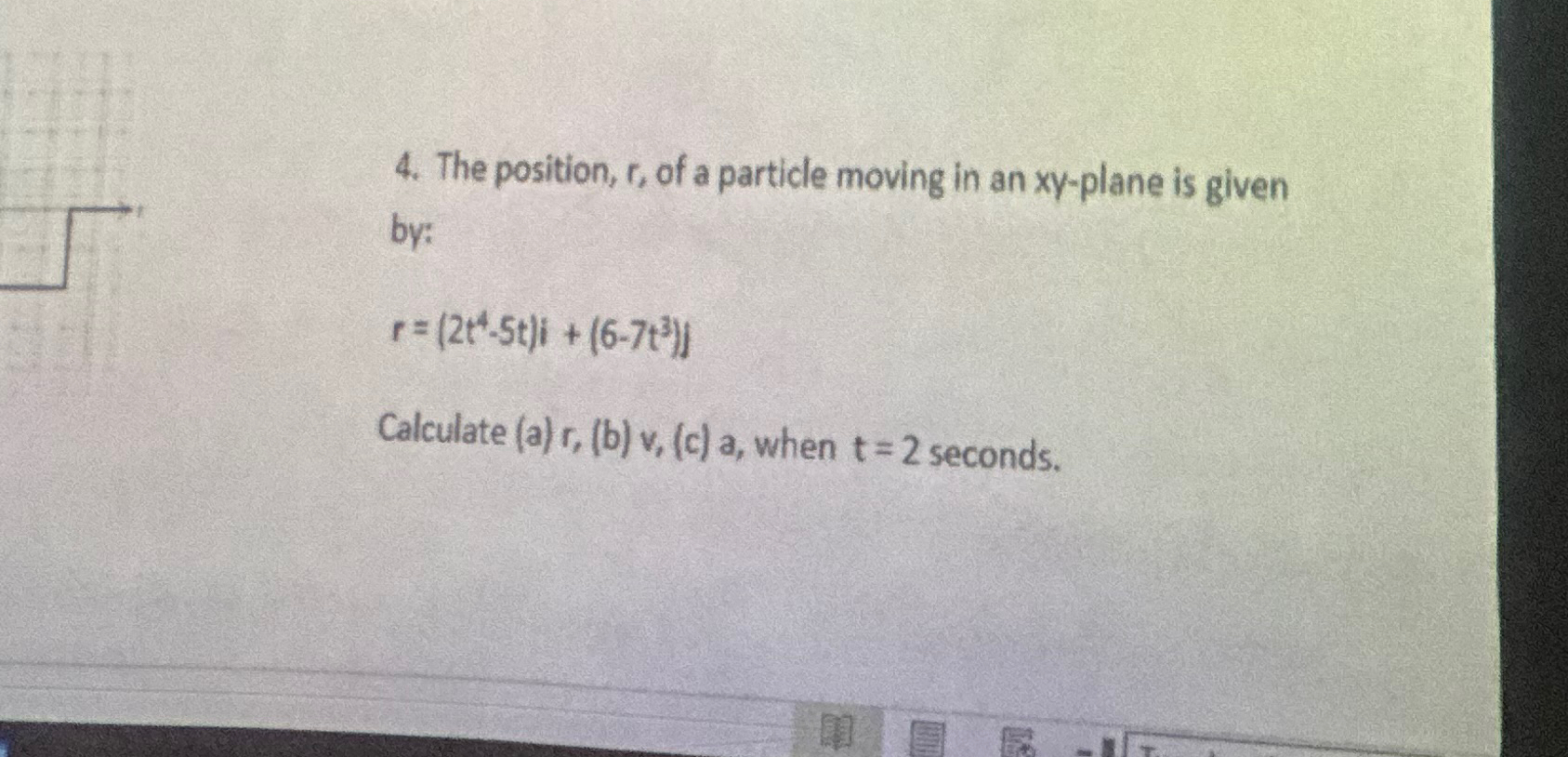 Solved The position, r, ﻿of a particle moving in an xy-plane | Chegg.com