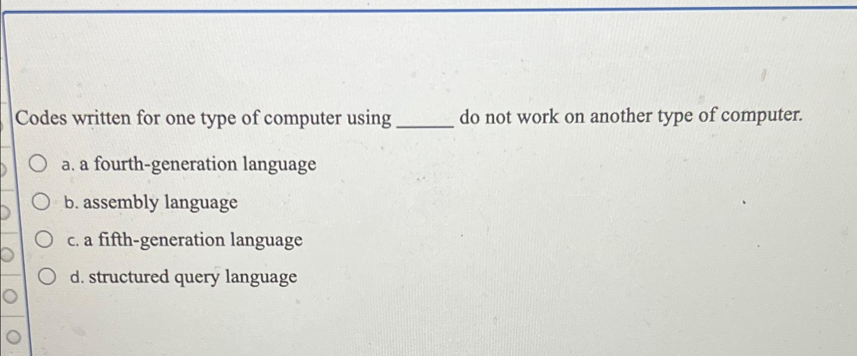 Solved Codes written for one type of computer using do not | Chegg.com