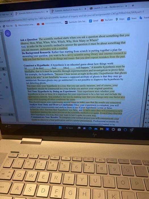 Ask a Question: The scientific method starts when you | Chegg.com