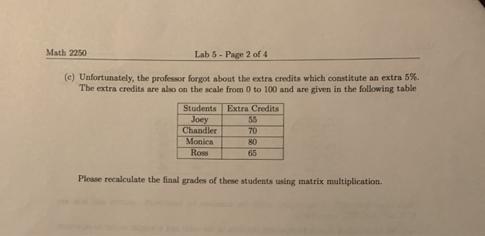 Solved Math 2250 Lab 5 Page 1 Of 4 1 7 Points A