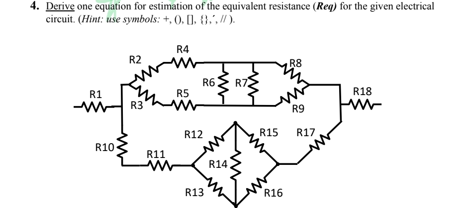 Solved Derive one equation for estimation of the equivalent | Chegg.com