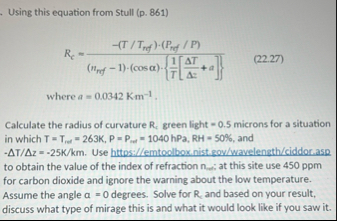 Solved Using this equation from Stull | Chegg.com