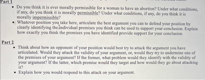 - Do you think it is ever morally permissible for a | Chegg.com