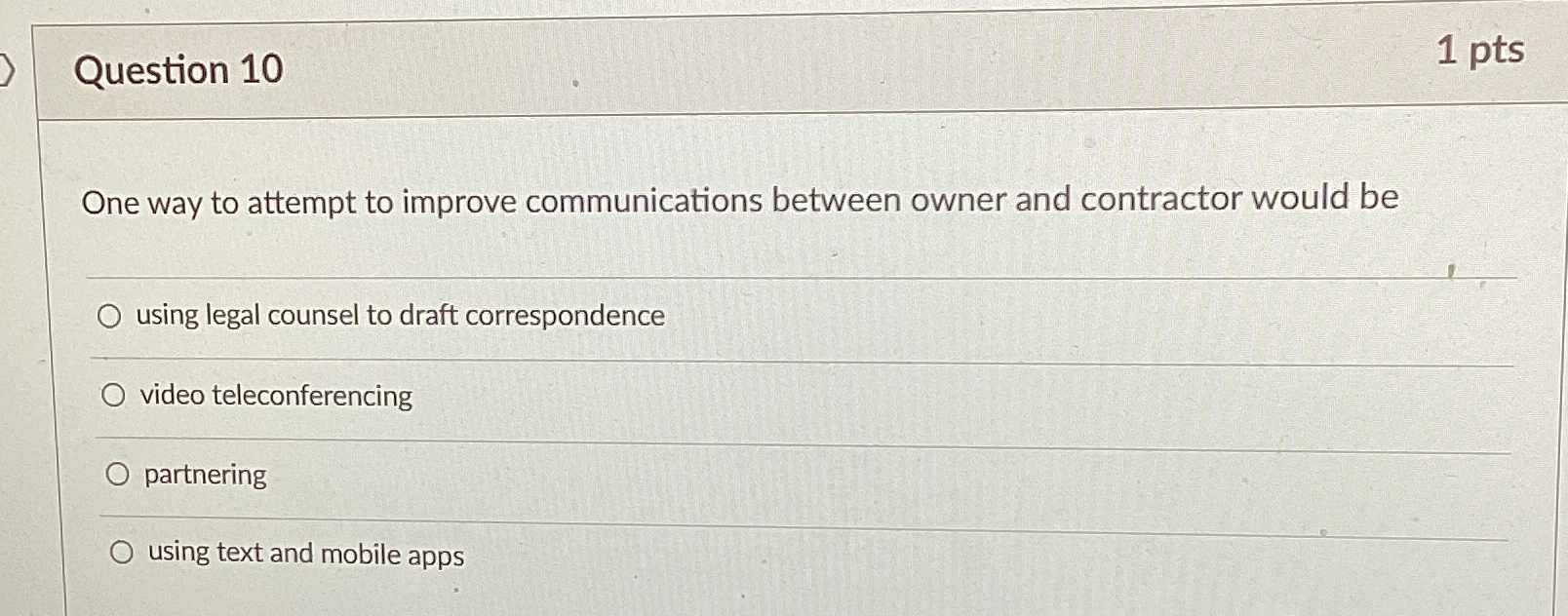 Solved Question 101 ﻿ptsOne way to attempt to improve | Chegg.com