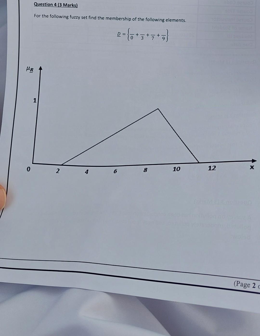 Solved Question 4 (3 Marks) For the following fuzzy set find | Chegg.com