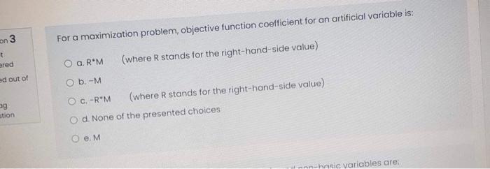 Solved For a maximization problem, objective function | Chegg.com