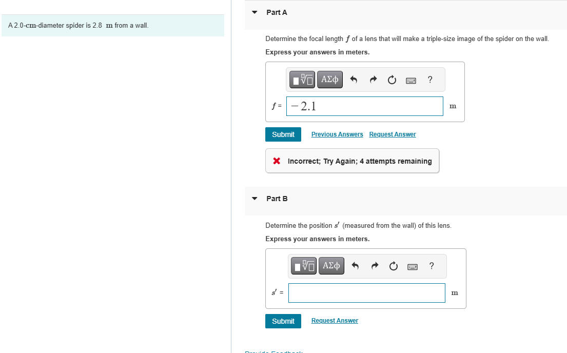 Solved Part A A \( 2.0-\mathrm{cm} \)-diameter spider is 2.8 | Chegg.com