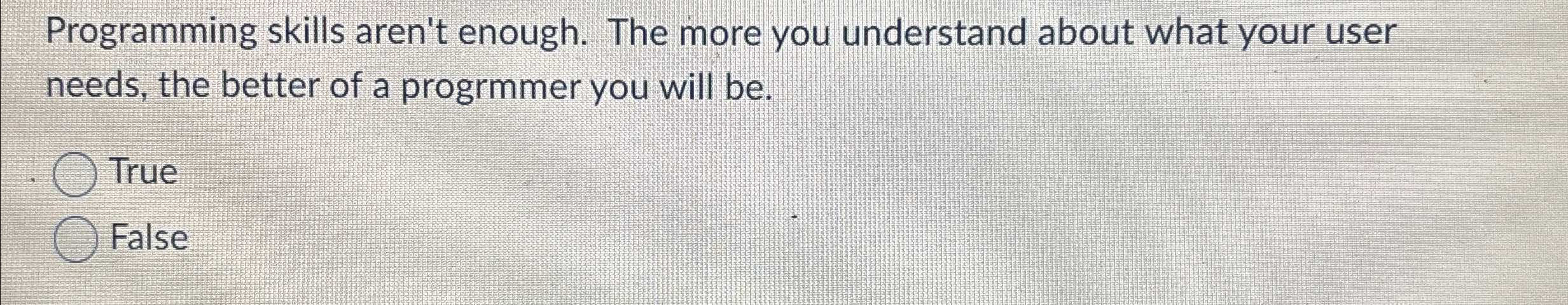 Solved Programming skills aren't enough. The more you | Chegg.com
