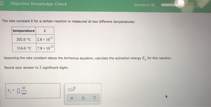 Solved Objective knowledge Check Question 16 The rate | Chegg.com