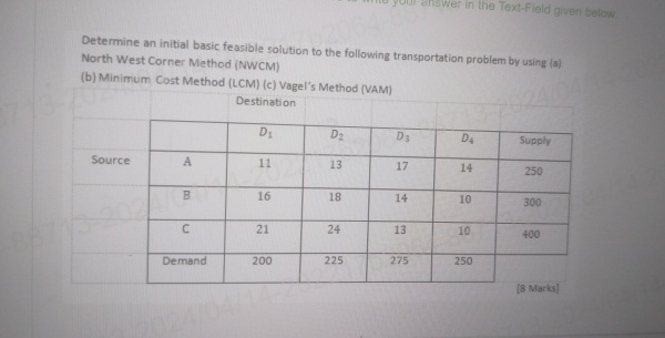 Solved Determine an initial basic feasible solution to the | Chegg.com