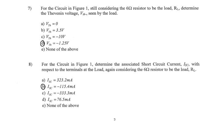 Solved Figure 1For the Circuit in Figure 1, still | Chegg.com