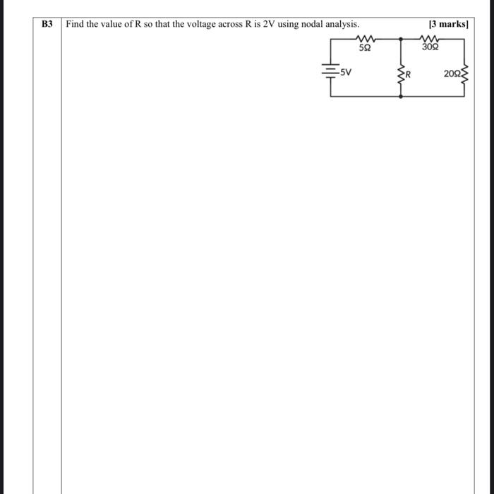 Solved Find The Value Of R So That The Voltage Across R Is 2