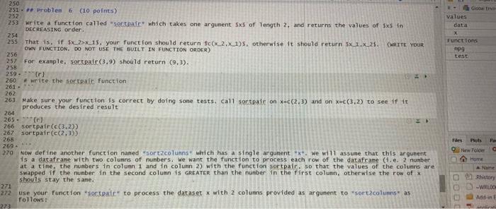 Solved - Got Values data Functions apg test 250 251 - | Chegg.com