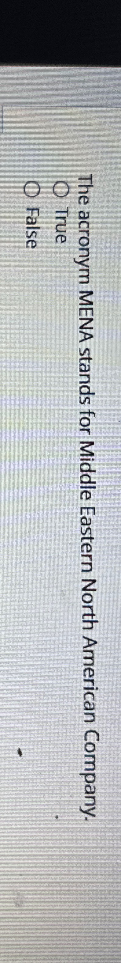 Solved The acronym MENA stands for Middle Eastern North | Chegg.com